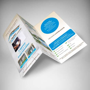 Dépliant personnalisé 170g quadri recto verso A4 un pli centre